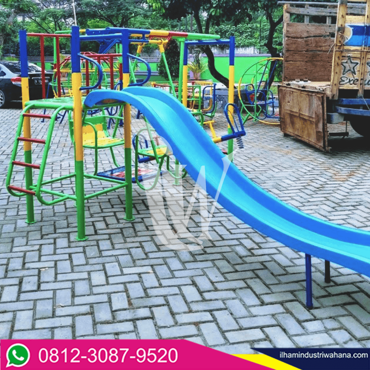 Set lengkap playground taman 6 meter • Ilham Industri Wahana